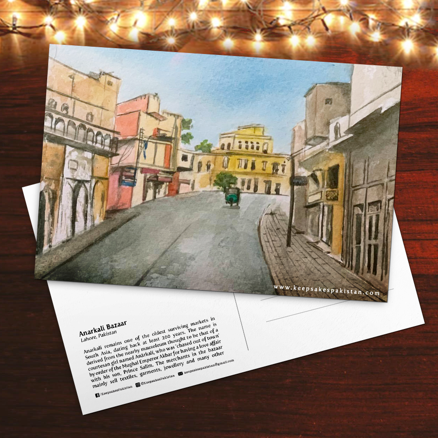 Anarkali Bazar Postcard – Keepsakes Pakistan